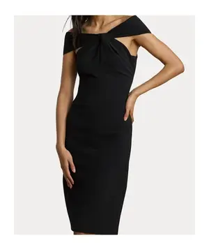 Ralph Lauren Boatneck Knotted Dress