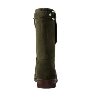 Ralph Lauren Round Toe Ankle Boots With Metal Ring Embellishment