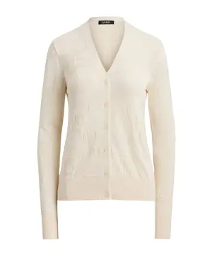 Ralph Lauren V-neck Long-sleeved Cardigan - Nude