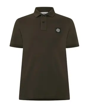 Stone Island Compass Logo Polo Shirt - Black