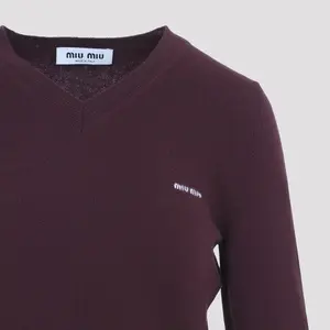 Miu Miu V-neck Wool Cardigan
