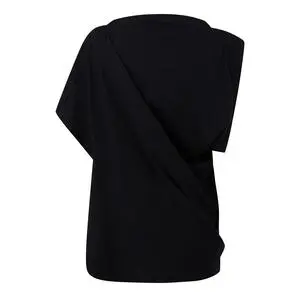 VIVIENNE WESTWOOD Asymmetrical Draped Sleeveless Top With Embroidered Emblem