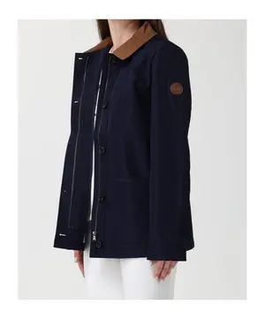 Ralph Lauren Twill-trim Bonded Jersey Barn Jacket