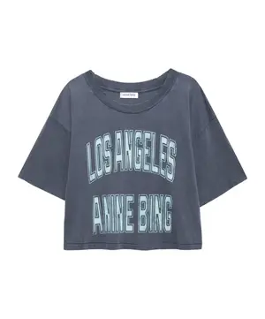 ANINE BING Los Angeles" Graphic Crop Top