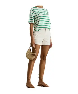 Ralph Lauren Striped Logo-patch Cotton T-shirt