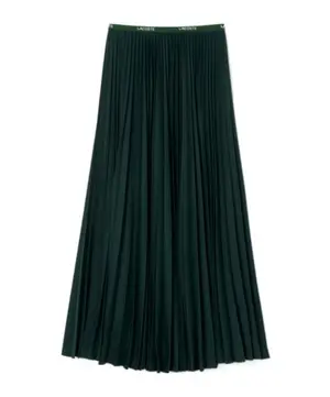 Lacoste Long Pleated Skirt With Elasticated Waistband