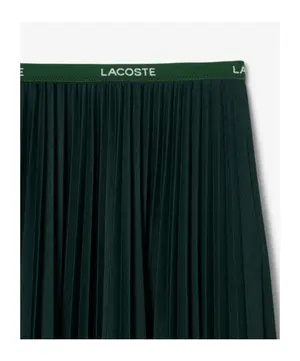 Lacoste Long Pleated Skirt With Elasticated Waistband