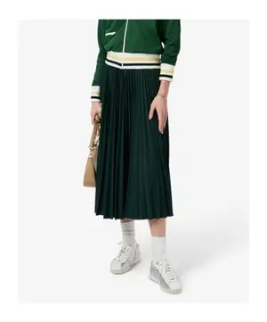 Lacoste Long Pleated Skirt With Elasticated Waistband