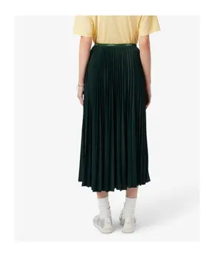 Lacoste Long Pleated Skirt With Elasticated Waistband