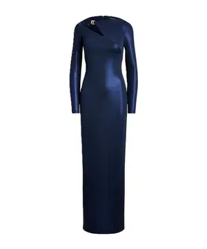 Ralph Lauren Long Sleeve Metallic Gown