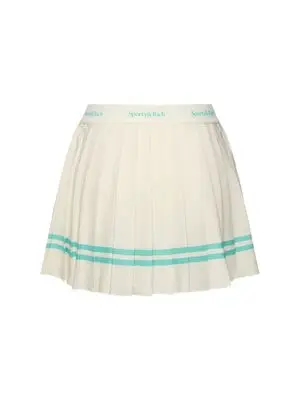 SPORTY  RICH Sporty & Rich Pleated Detail Skirt With Logo Band