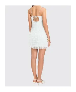 TWINSET Ruffled Mini Dress With Back Tie
