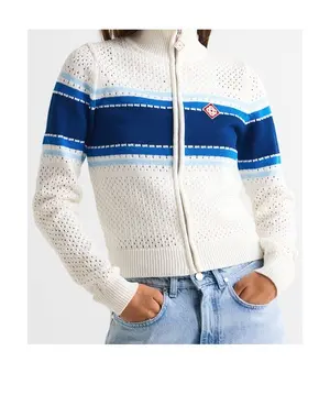 Casablanca Zip-up Knit Top