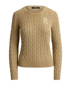 Ralph Lauren Cable Knit Jumper With Crew Neck