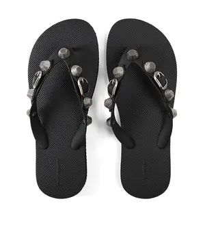 Balenciaga Cagole Studded Flip Flops
