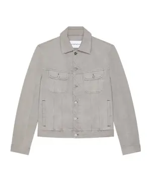 Givenchy Grey Denim Jacket With Crease Effect