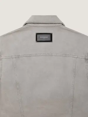 Givenchy Grey Denim Jacket With Crease Effect