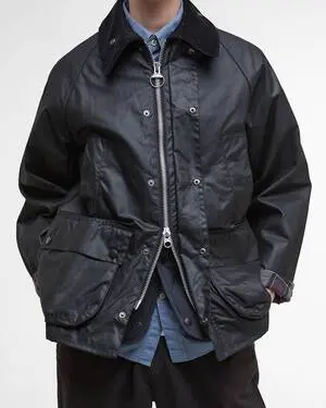Barbour Cotton Jacket With Corduroy Collar