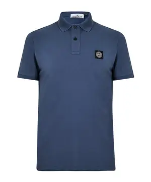 Stone Island Solid Short-sleeve Polo Shirt - Blue