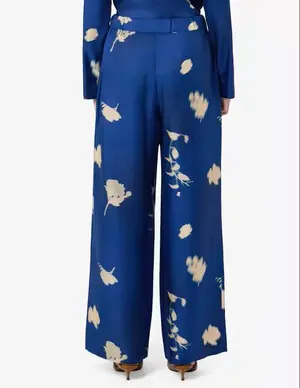 Max Mara Printed Trousers - Blue