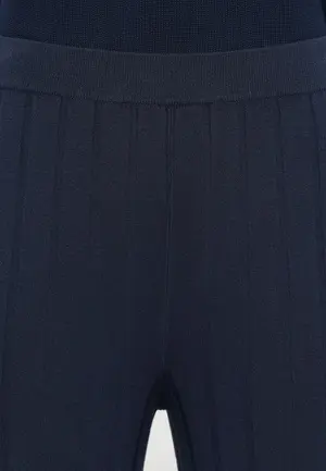 Max Mara Ribbed Knit Relaxed Fit Casual Pants