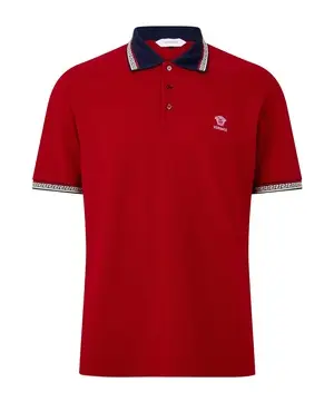 Versace Short-sleeve Pique Polo Shirt - No
