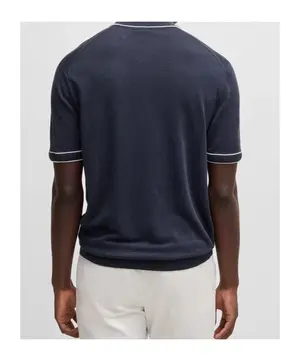Hugo Boss Half-zip Linen Polo Shirt