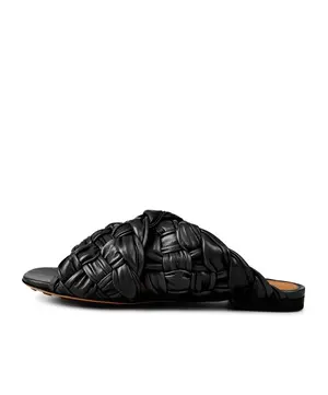 Bottega Veneta Woven Flat Mules