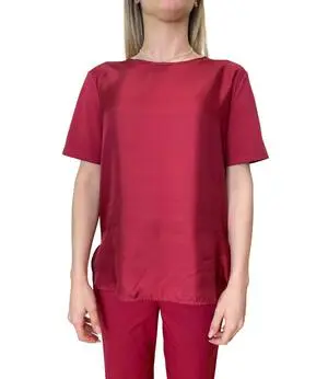 Max Mara Satin-finish Short-sleeve T-shirt - Red