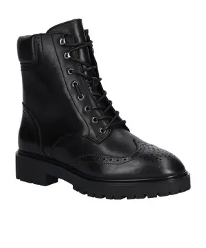 Ralph Lauren Lace-up Ankle Boots With Wing Tip Detailing
