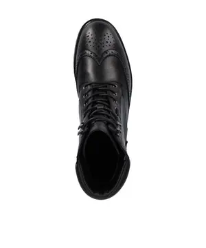 Ralph Lauren Lace-up Ankle Boots With Wing Tip Detailing