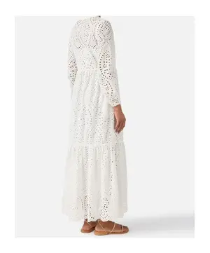 MC2 SAINT BARTH Sylvia Broderie-anglaise Tiered Maxi Dress