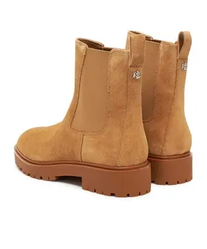 Ralph Lauren Round Toe Ankle Boots - Brown