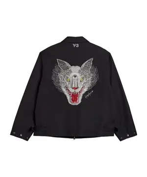 Y3 Zip Up Jacket With Wolf Graphic