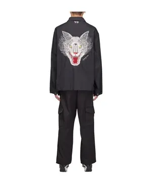 Y3 Zip Up Jacket With Wolf Graphic