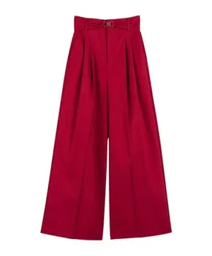 TWINSET Twinset Pleated Wide-Leg Trousers With Belt Detail