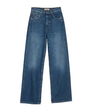TWINSET Classic Wide Leg Denim Jeans