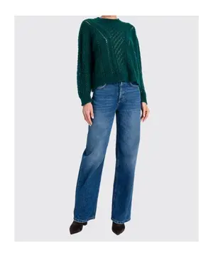 TWINSET Classic Wide Leg Denim Jeans