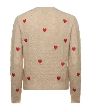 MC2 SAINT BARTH Long Sleeve Knitted Cardigan With Heart Detail - No