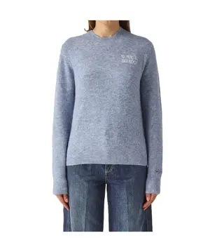 MC2 SAINT BARTH Long-sleeved Knitted Sweater - Blue