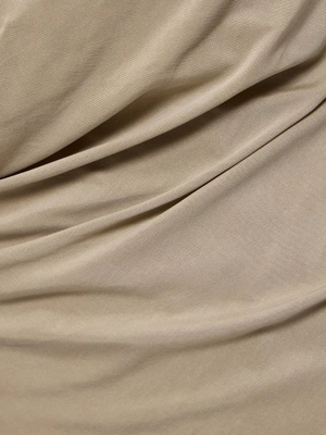Jacquemus Off-shoulder Pleated Strap Detail Mini Dress