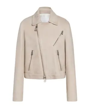 DONDUP Long-sleeved Leather Jacket