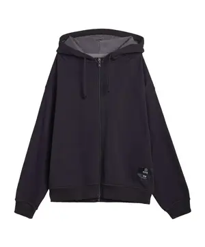 Y3 Minimal Zip-up Hoodie - Black