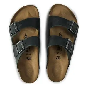 BIRKENSTOCK Flat Leather Sandals With Buckle Detail