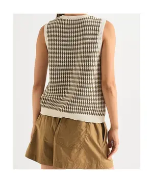Varley Button-front Knit Vest - Nude