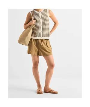 Varley Button-front Knit Vest - Nude