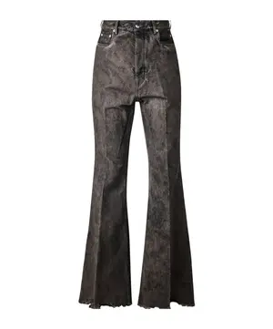 Rick Owens Solid Color Bootcut Pants - Black