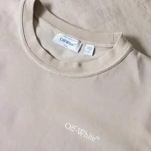 Off-White Light Khaki Crewneck Shortsleeve Tee