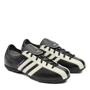 Y3 Leather Lace-up Sneakers - Black