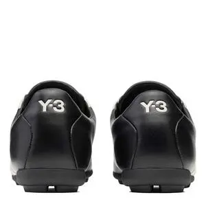 Y3 Leather Lace-up Sneakers - Black